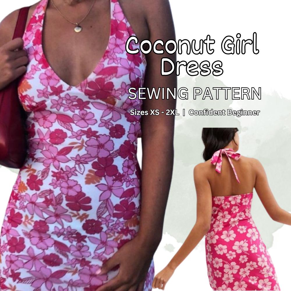 Sewing Pattern Dress Neckholder Dress Halterneck Dress Summer Dress ...
