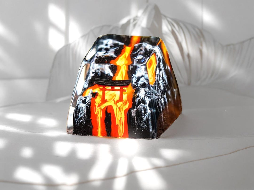 Japanese Torii Gate Keycap, Volcano Landscape Artisan Keycap for Cherry ...