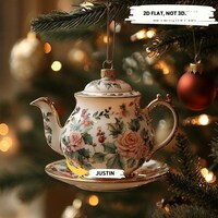 British Union Jack Victorian Copper Kettle Teapot Wood Ornament ...