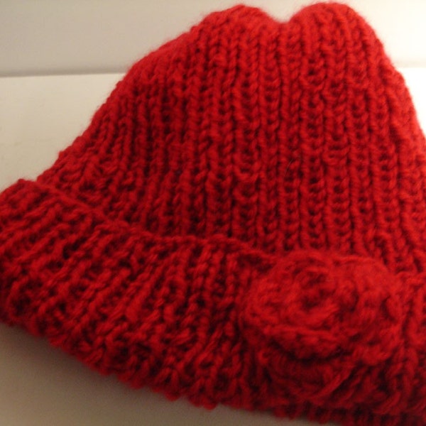 Red Knit Hat - Etsy