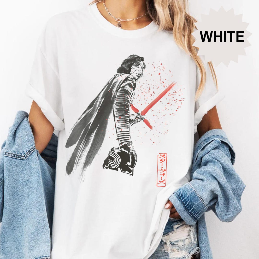 Kylo Ren Star Wars Japanese Sumi-e Ink Art Shirt, Dark Side Disney Trip ...