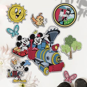 Embroidered Disney Mickey and Minnie Runaway Railway Patch, Vintage ...