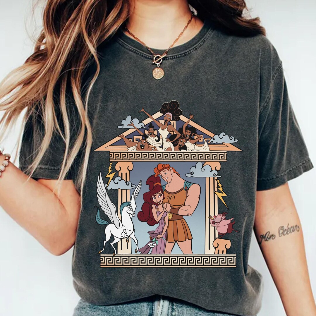 Retro 90s Disney Hercules Group Characters Comfort Colors Shirt ...