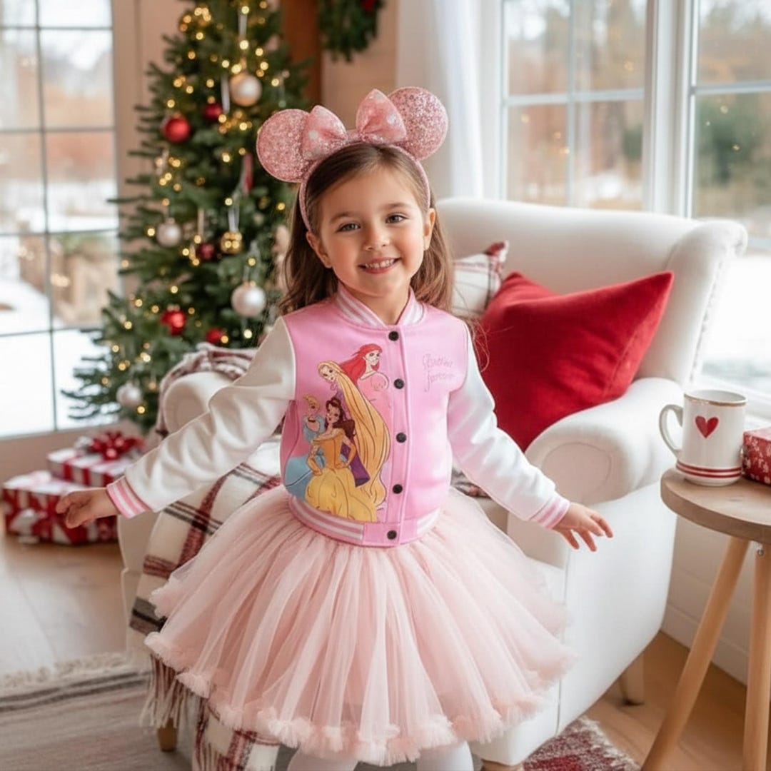 Disney Princess Kid Varsity Jacket, Princess Birthday Girl Baseball ...