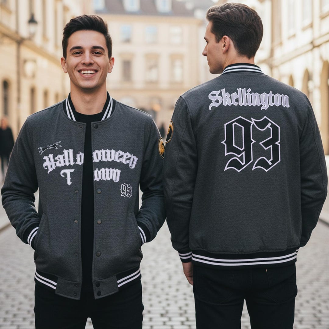 Disney Nightmare Before Christmas Baseball Jacket, Jack Skellington ...