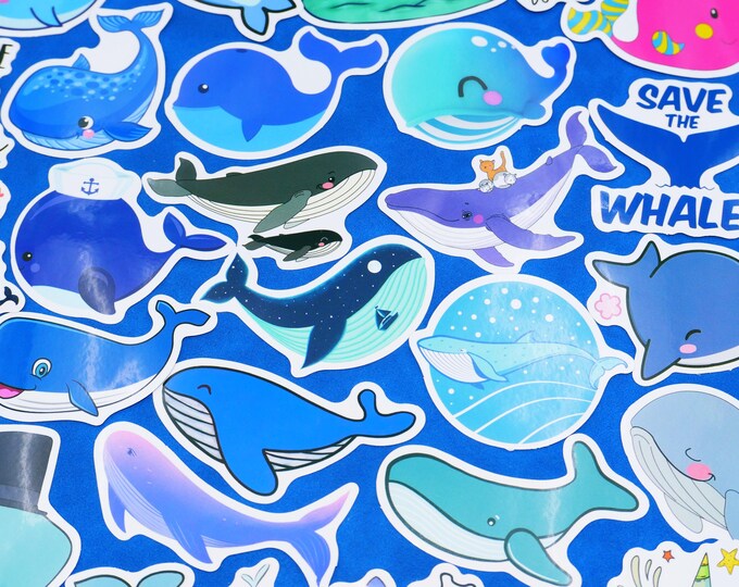 Whales Stickers / Blue Whale Stickers/ Filofax Stickers/ocean Animal ...