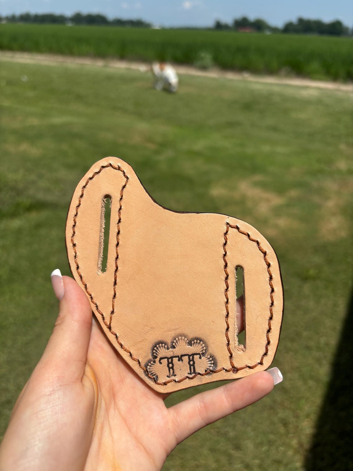 Tooled Leather Belt Sheath - Etsy