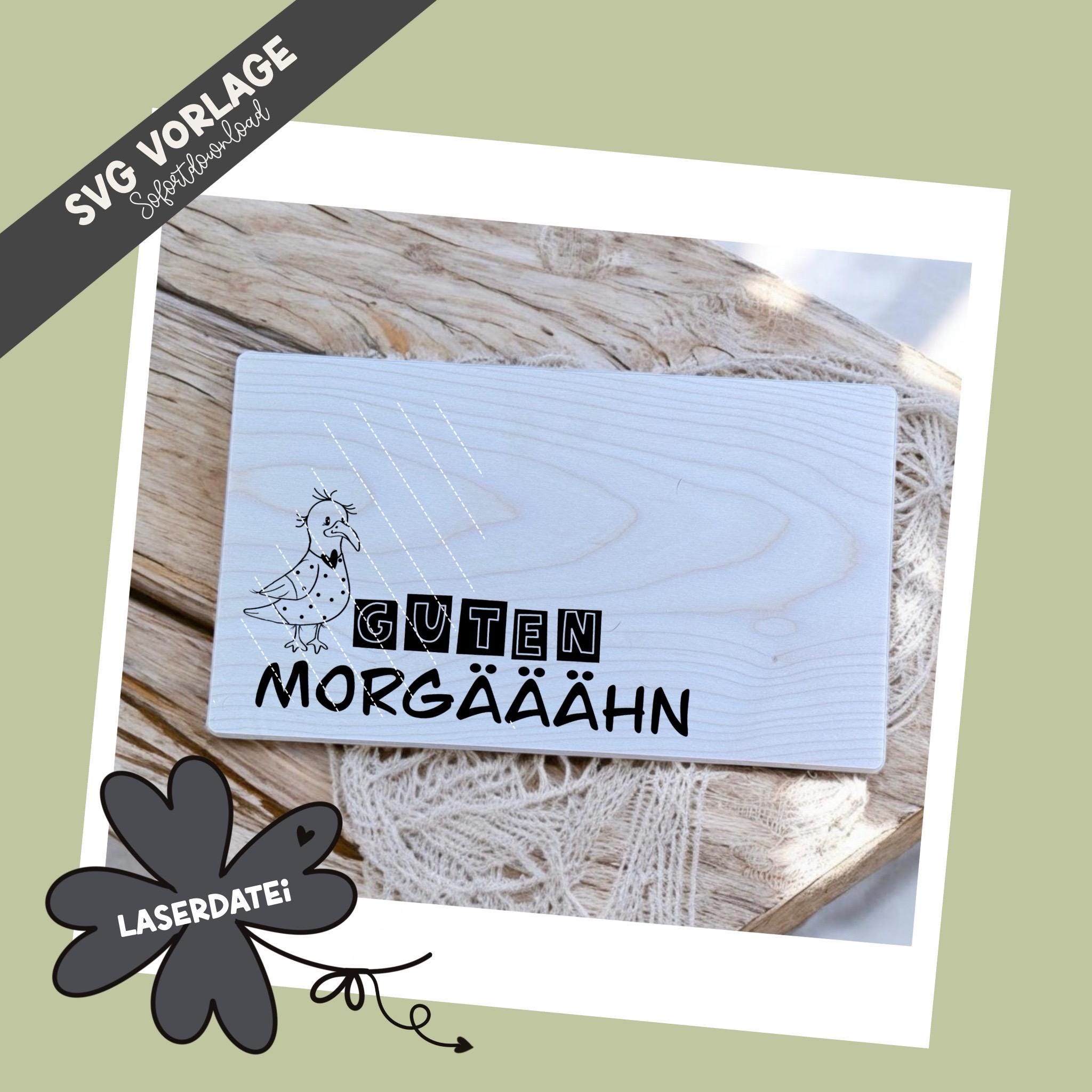 Laser File Lasercutfile Breakfast Board Seagull Kurt With Lettering ...