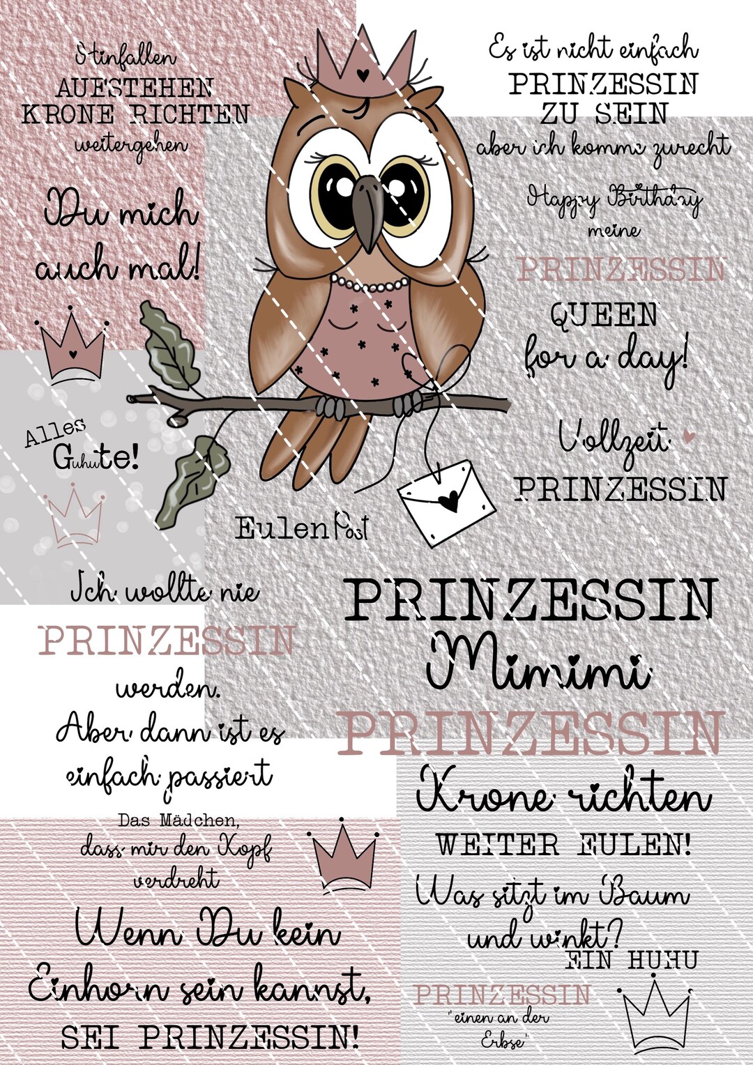 Digistamp Princess Mimimi, PNG, Plotter, Sublimate, Cricut, Digipaper ...