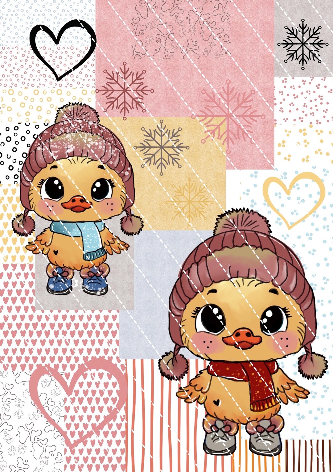 Digistamp Piepsi PNG, Sublimation, Cricut, Digipaper, Heart Creative ...