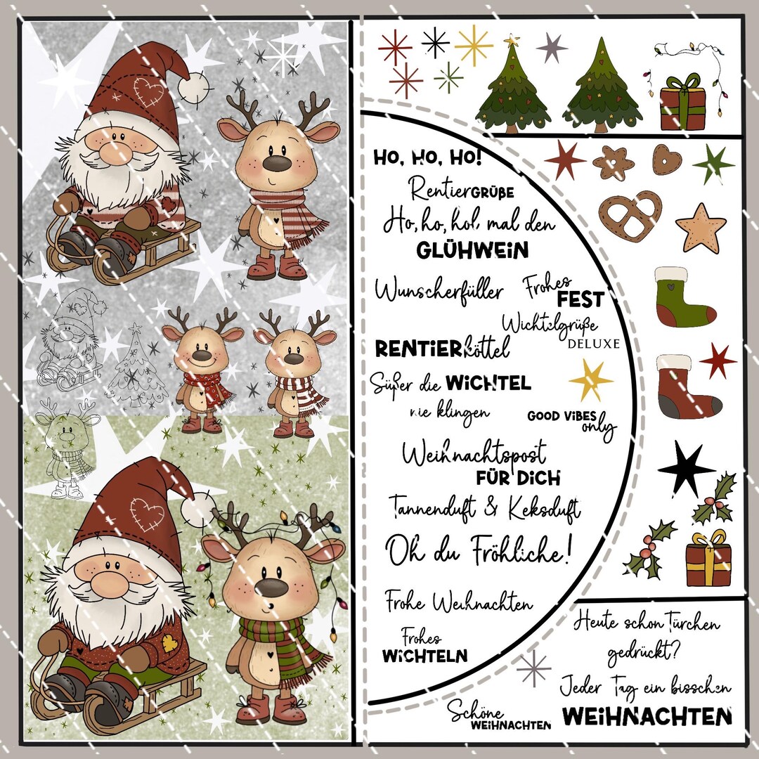 Digistamp Magical Christmas Red PNG, Plotter, Sublimate, Cricut ...