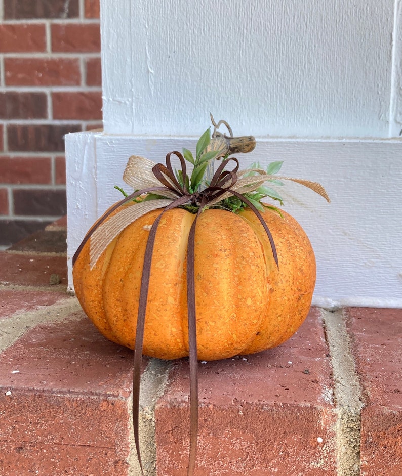 Bright Orange Pumpkin Ring Bearer Pillow for Your Fall Wedding - Etsy