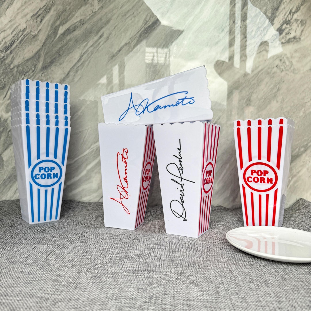 Personalized Popcorn Buckets Couples Popcorn Set Movie Night Birthday ...