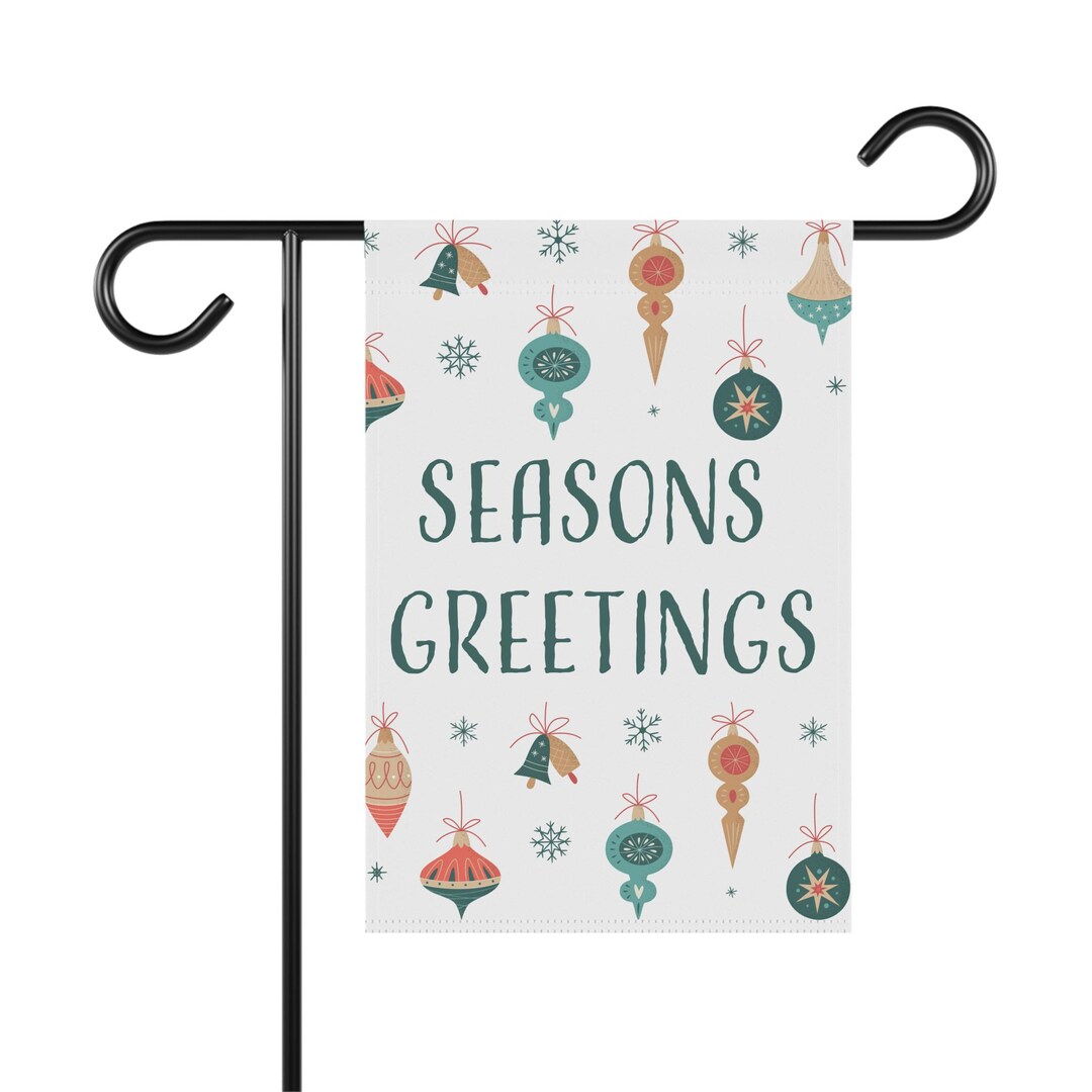 House Banner With MCM Ornaments, Garden Banner, Seasonal Home Decor ...