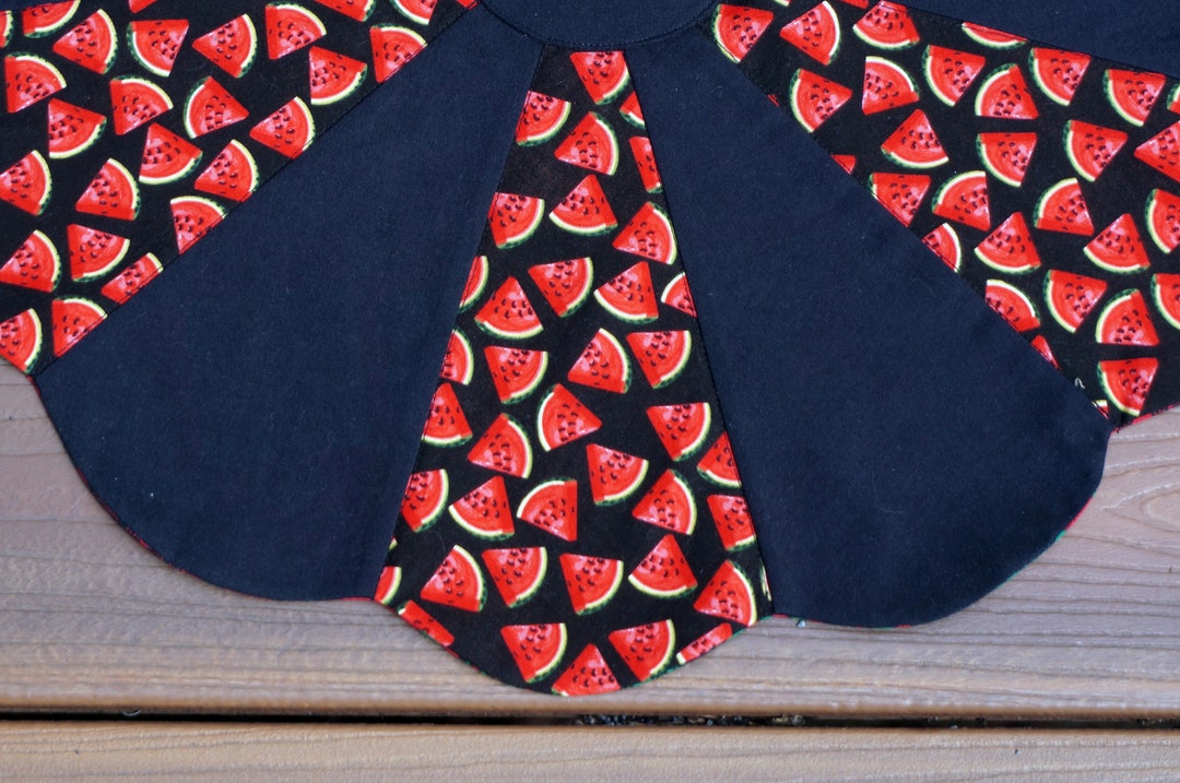 21" Watermelon Table Topper Summer Picnic Reverses to Winter or ...