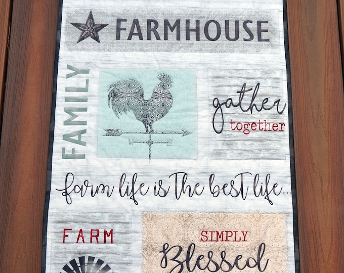 Quilted Wall Hanging, Small Quilt, Panel Quilt, Table Topper Quilt ...