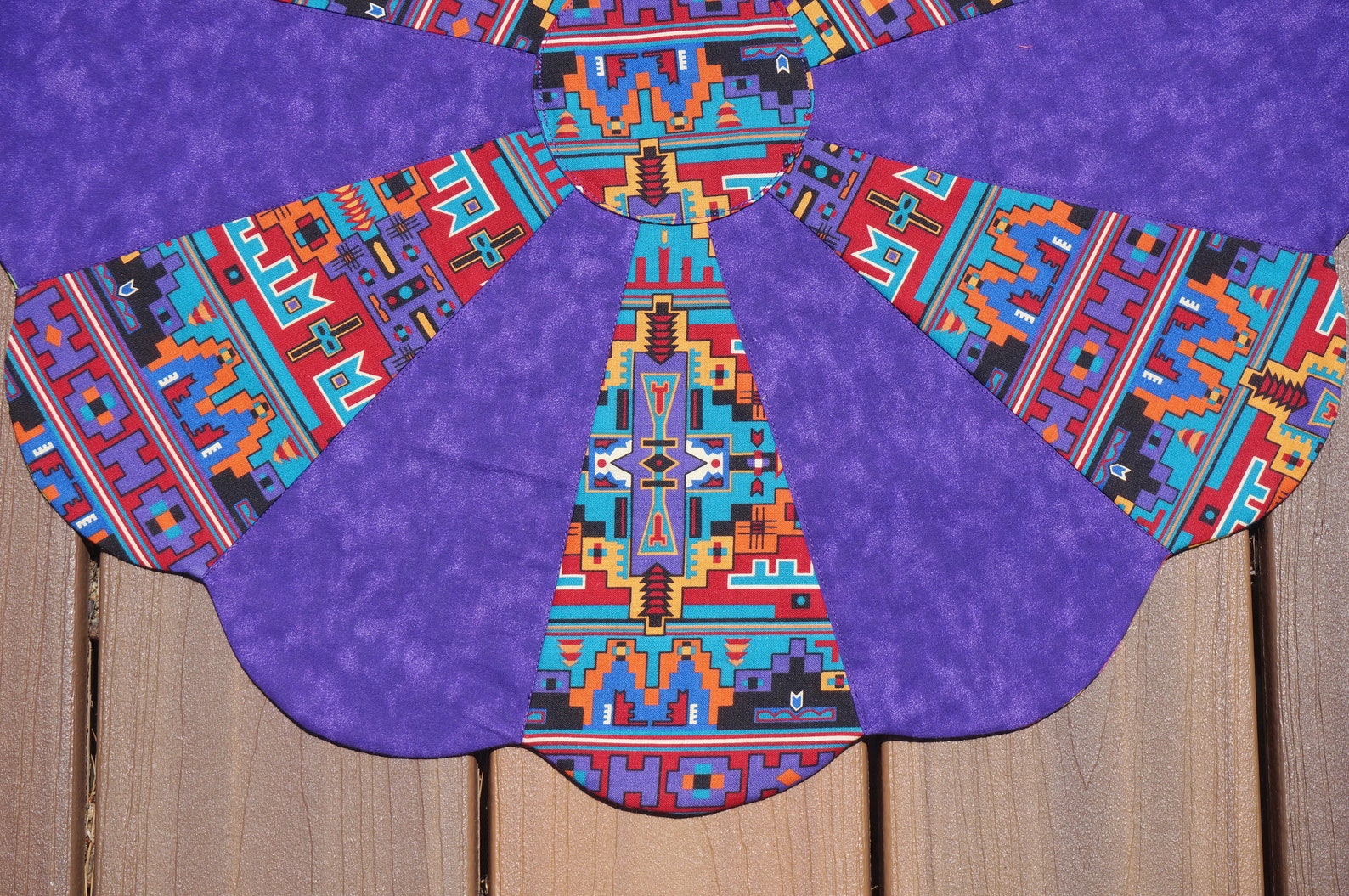 21" Southwest, Purple Native American Indian Blanket Fabric Table ...