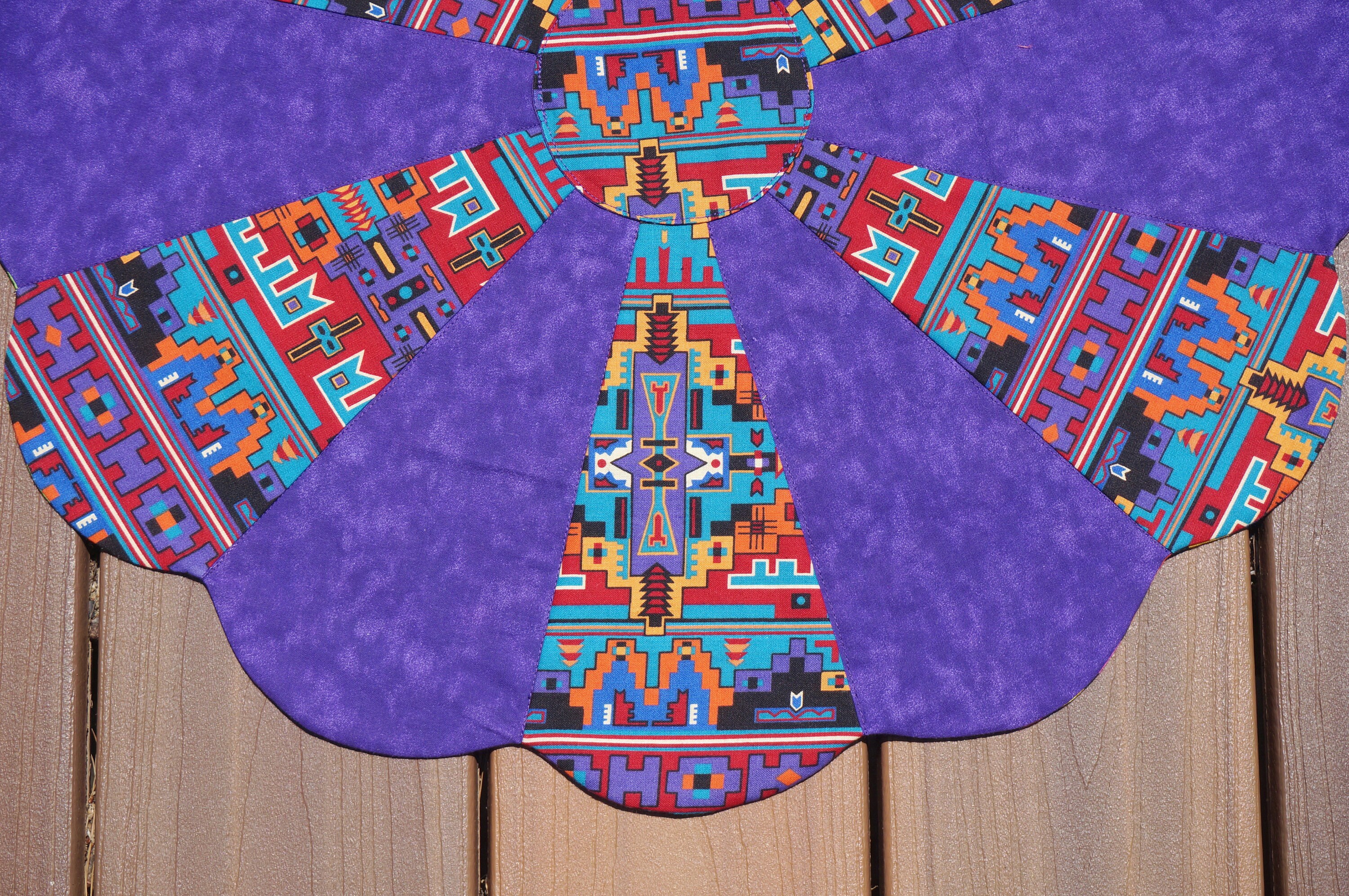 21" Southwest, Purple Native American Indian Blanket Fabric Table ...