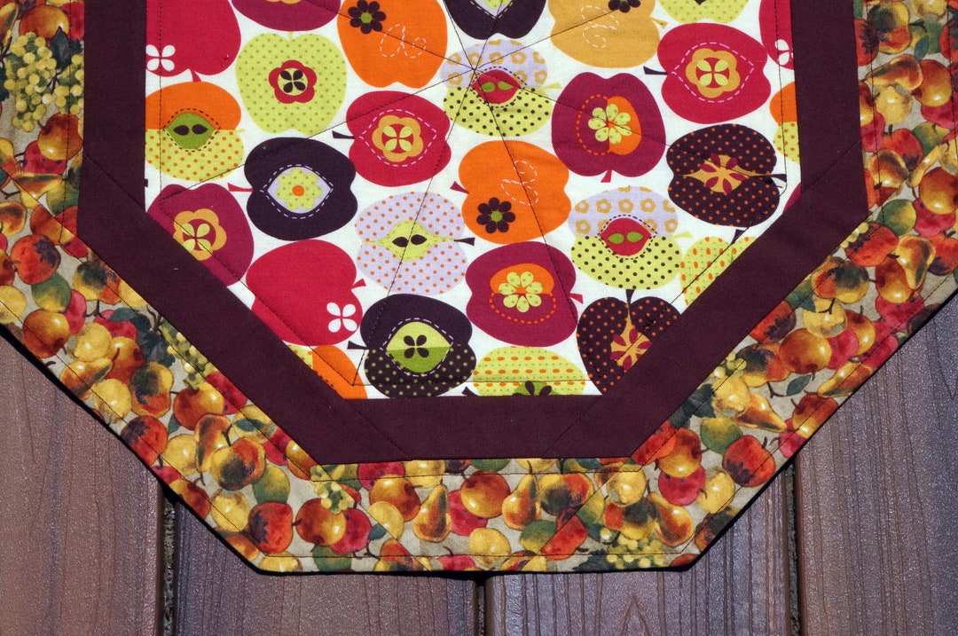 18 Apples Octagon Table Topper Fall Table Decor - Etsy