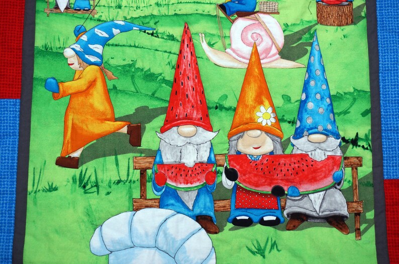 Wall Hanging Quilt Gnome Summer Picnic BBQ Watermelon Kite - Etsy