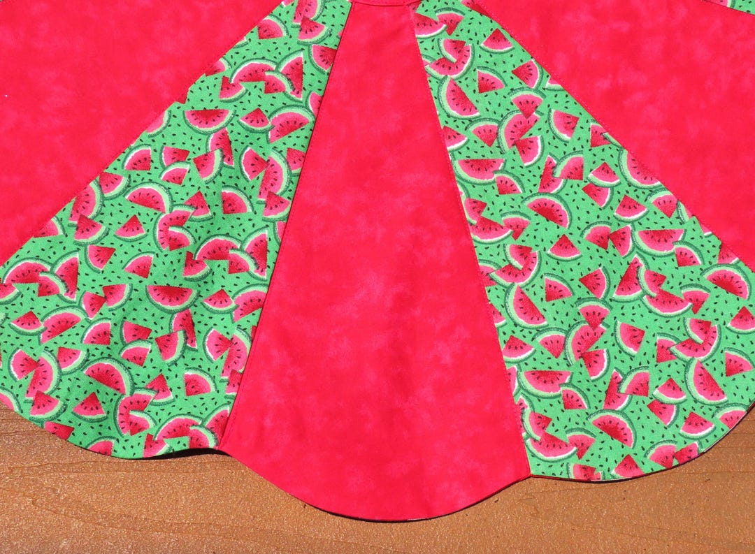 Yummy Watermelon Slices Table Topper Reverses to Winter Snowman Four ...