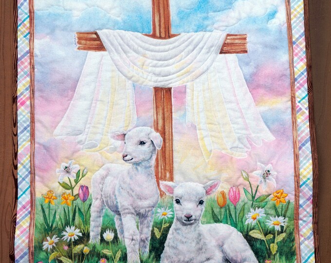 Detail Quilted Easter Wall Hanging Quilt the Resurrection - Etsy