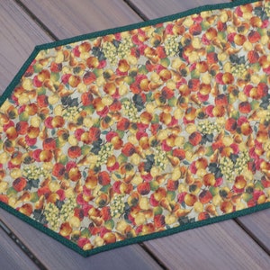 14" X 56" Quilted "card Trick" Table Runner in Vintage Corals Reverses ...
