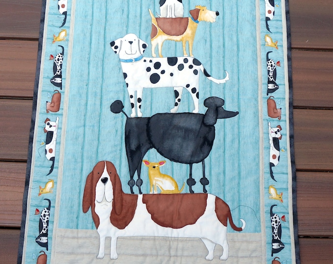 Dog Quilt Puppy Quilt Fur Friend Detail Quilted Wall - Etsy