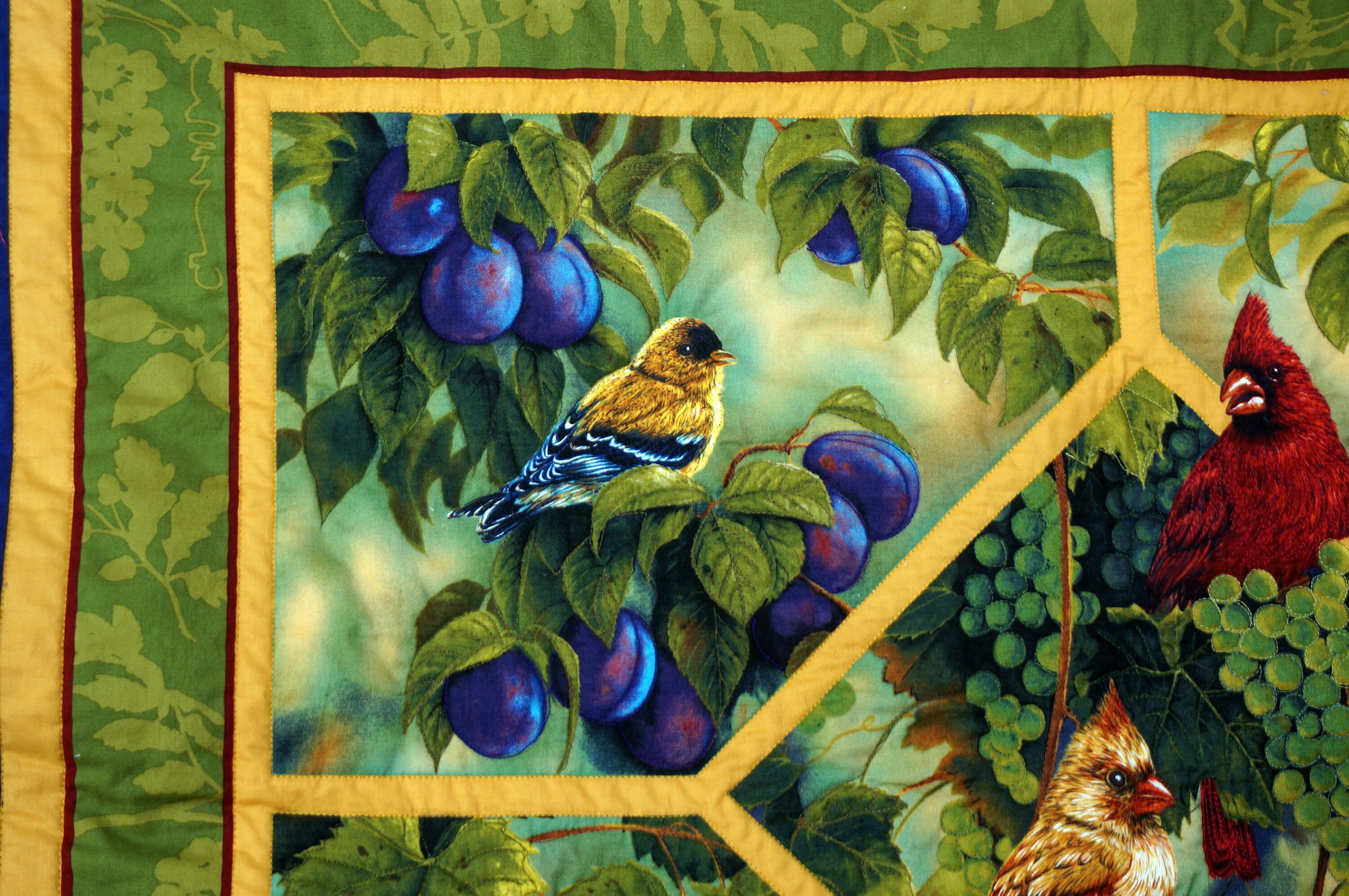 33 x 39 Detail Quilted Bird Wall Hanging Male & Female | Etsy