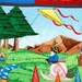 Wall Hanging Quilt Gnome Summer Picnic BBQ, Watermelon, Kite Detail ...