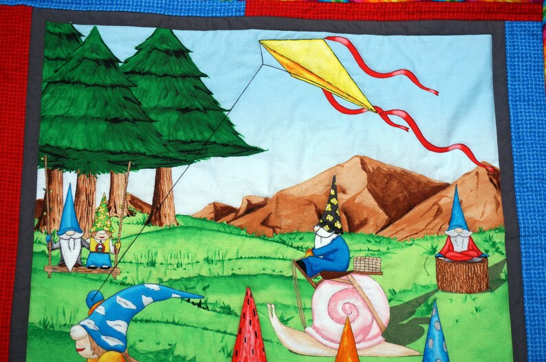 Wall Hanging Quilt Gnome Summer Picnic BBQ Watermelon Kite - Etsy