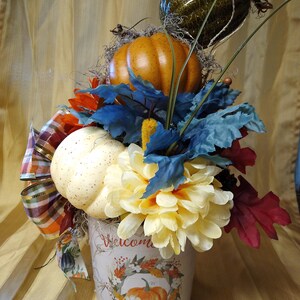 The "welcome Fall" Pumpkin Tower With Lights - Etsy