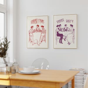 Dinner Party Print - Supper Wall Art - Dinner Poster - Dining Room ...