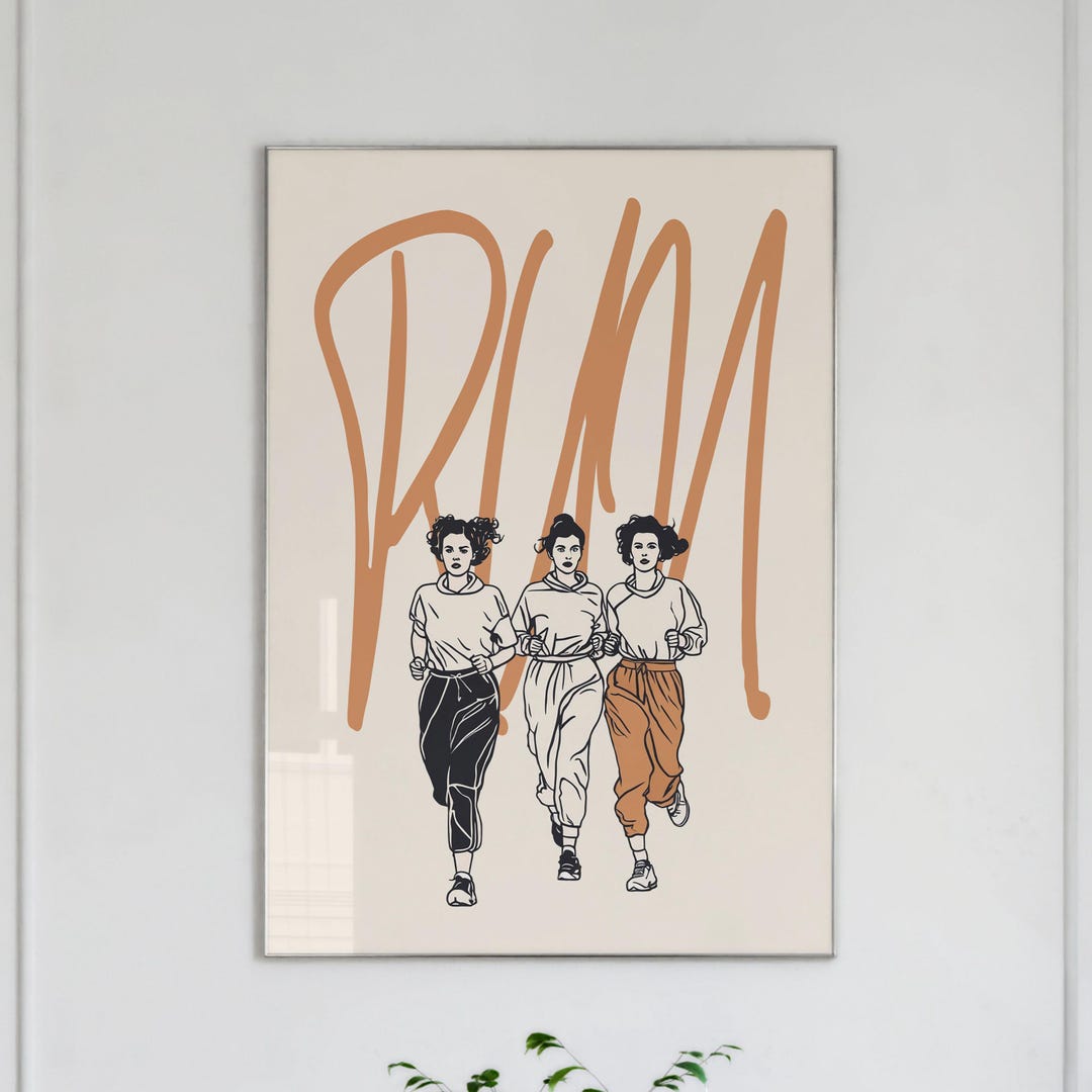 Run Print - Runner Wall Art - Running Wall Decor - Marathon Poster ...