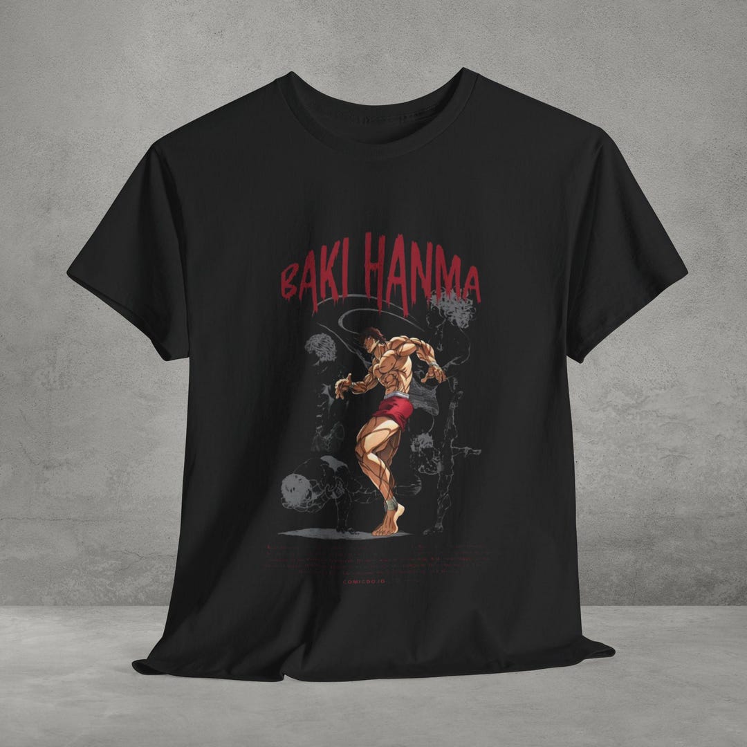 Anime Manga T-shirt, Baki Hanma Shirt, Hip Hop Tee, Streetwear Top ...