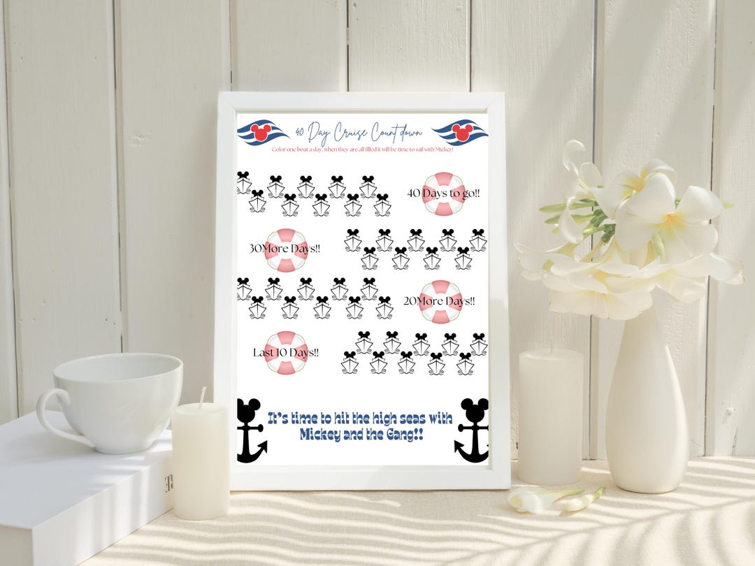 40-day Countdown to Your Disney Cruise Line Vacation Digital Download ...