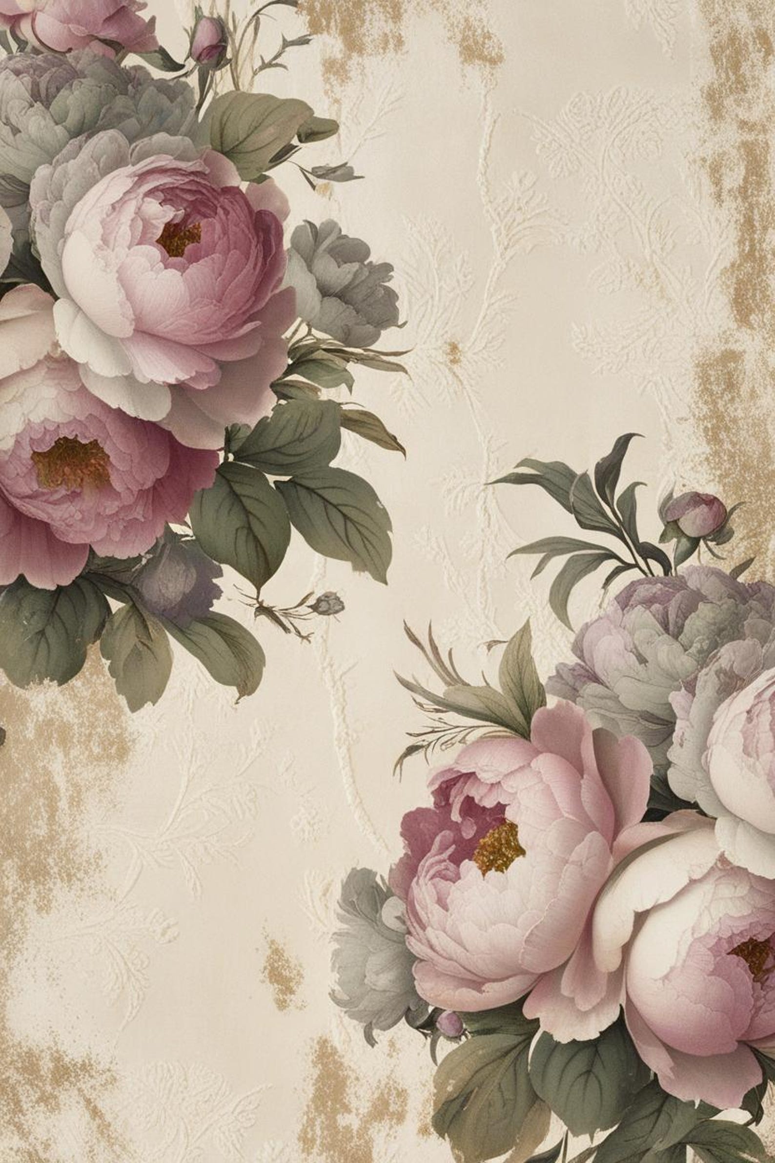 Vintage-style Floral Pattern Design Bundle Files Custom Apparel and DIY ...
