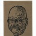Gene Wolfe Portrait Greeting Card Hand-printed Linocut Illustration on ...