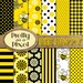 Bee Happy - Digital Paper Pack - INSTANT DOWNLOAD - Scrapbooking ...
