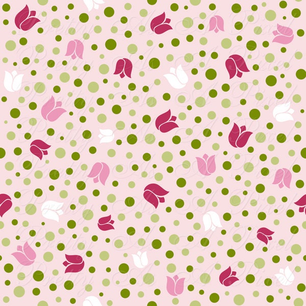 Digital Paper Pack Pink Tulips INSTANT DOWNLOAD - Etsy