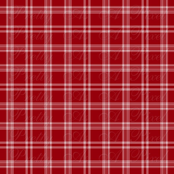 Printable Scrapbook Paper - Red & White Plaid - 12 X 12 - Set of 12 ...