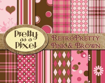 Christmas Wrapping 2 Pink Christmas Digital Paper Pack INSTANT DOWNLOAD ...