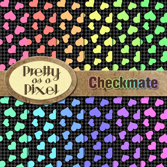 Checkmate Digital Paper Pack Scrapbooking Backgrounds - Etsy