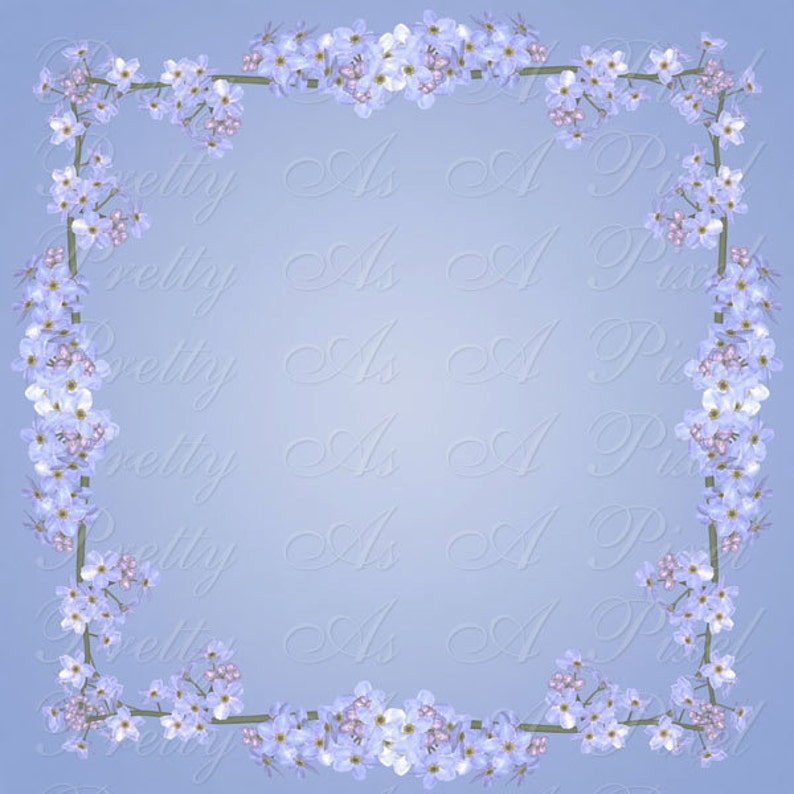 Forget-me-nots Digital Paper Pack INSTANT DOWNLOAD - Etsy