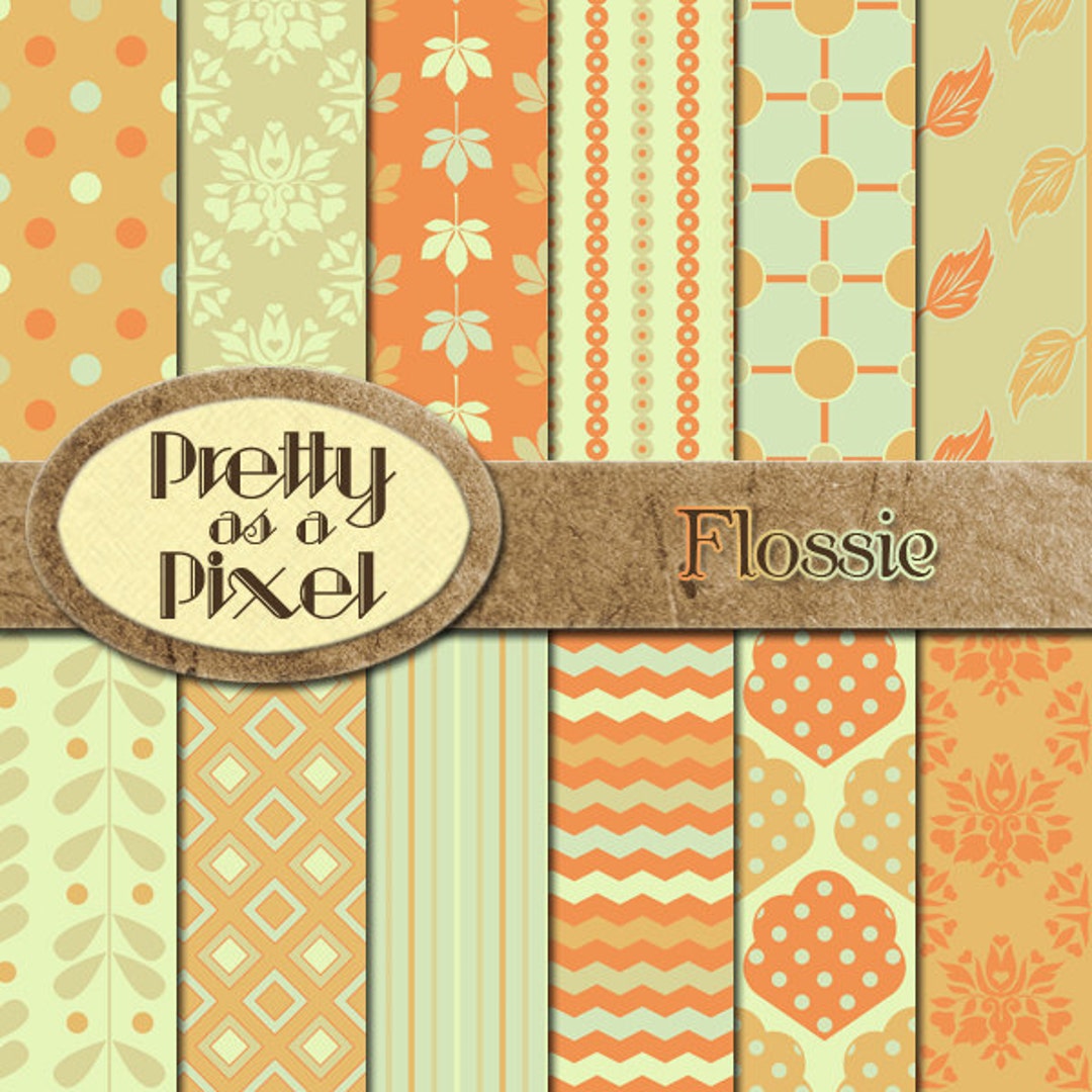 Printable Scrapbook Paper - Flossie - Digital Paper Pack - Scrapbooking ...