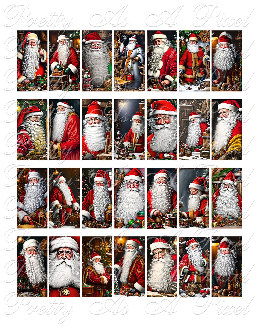 Vintage Santa - St. Nick - St. Nicholas - Father Christmas - Domino ...