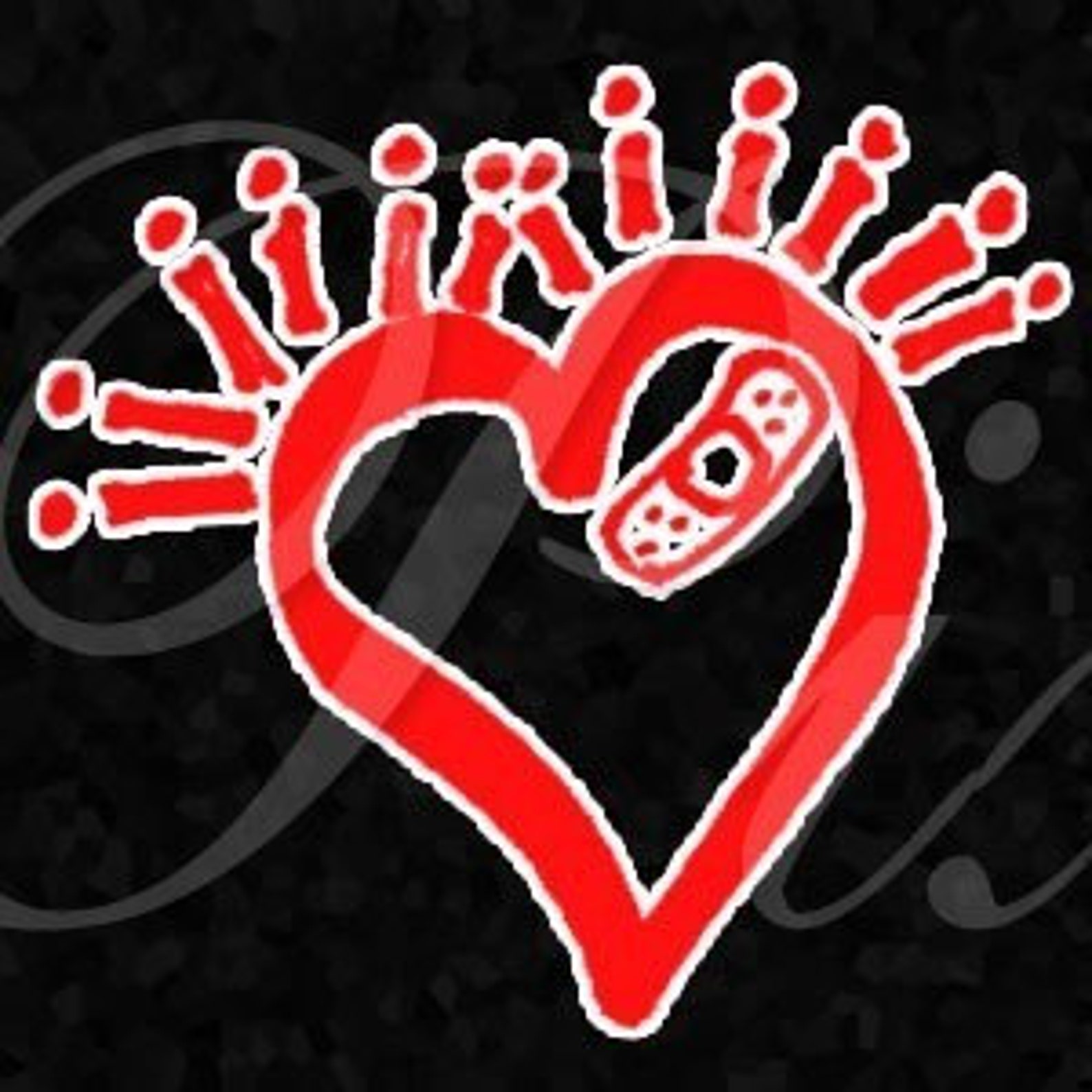 Heart-o-mania - Hearts in Red & Black - 3 Sizes - Inchies, 7-8 In, AND ...