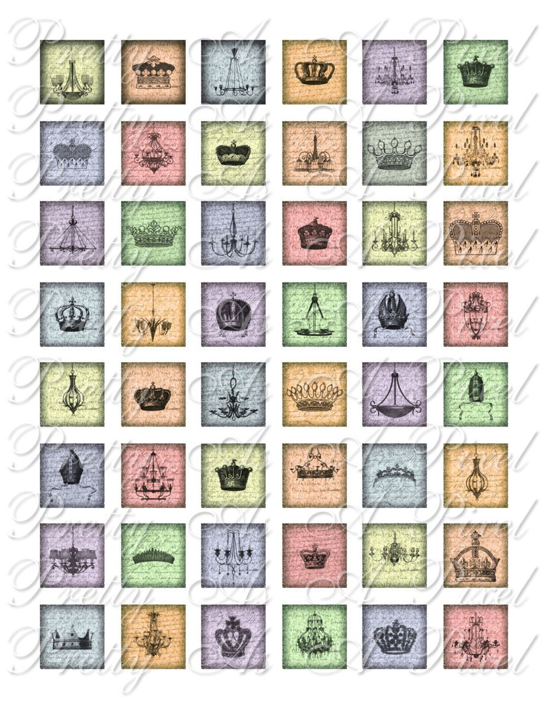 Kings & Castles - Crowns and Chandeliers - Inchies, 7-8 Inch, Scrabble ...
