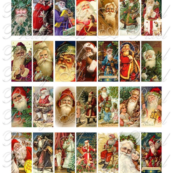 Santa Collage Sheet - Etsy