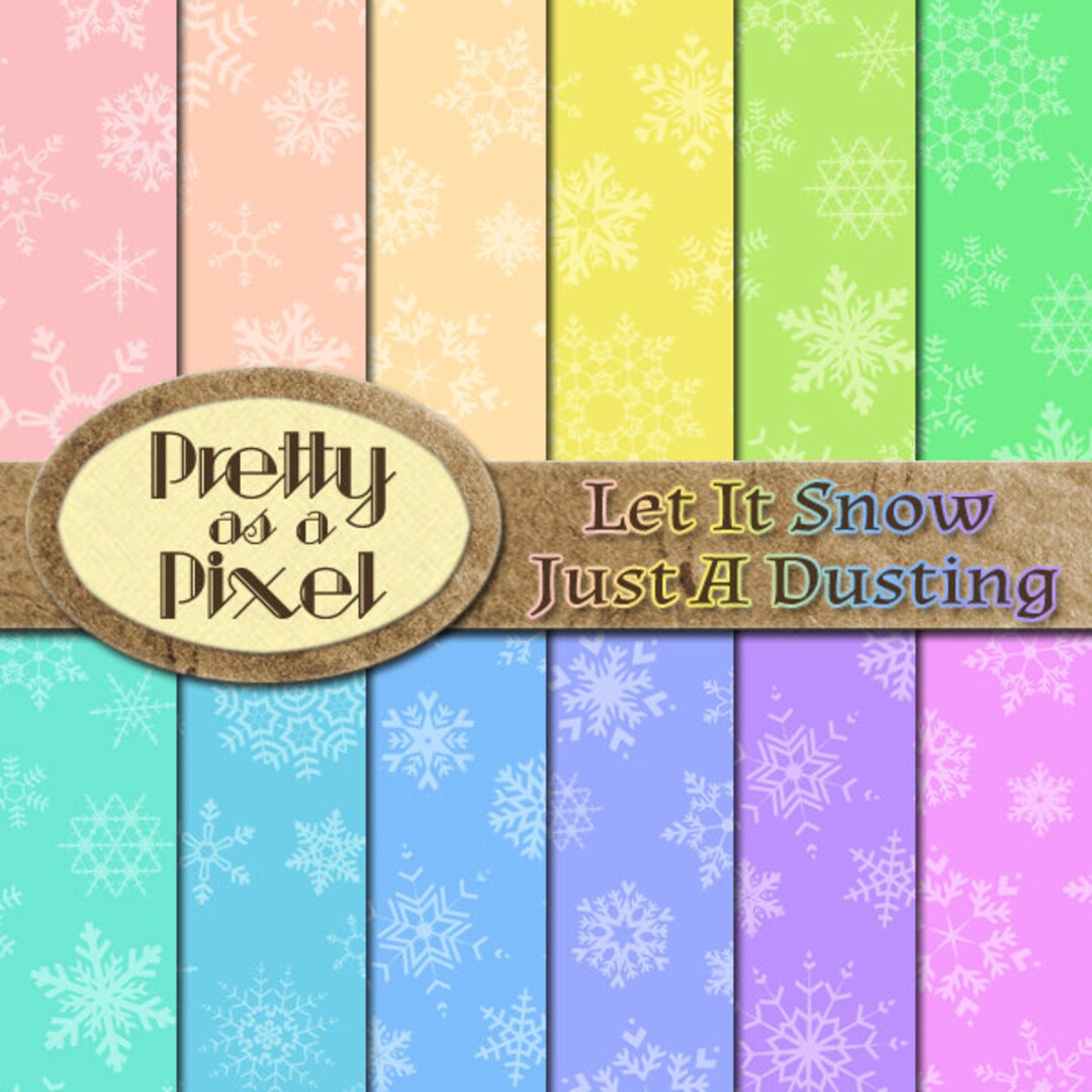 Printable Scrapbook Paper - Let It Snow - Just A Dusting - 12 X 12 ...